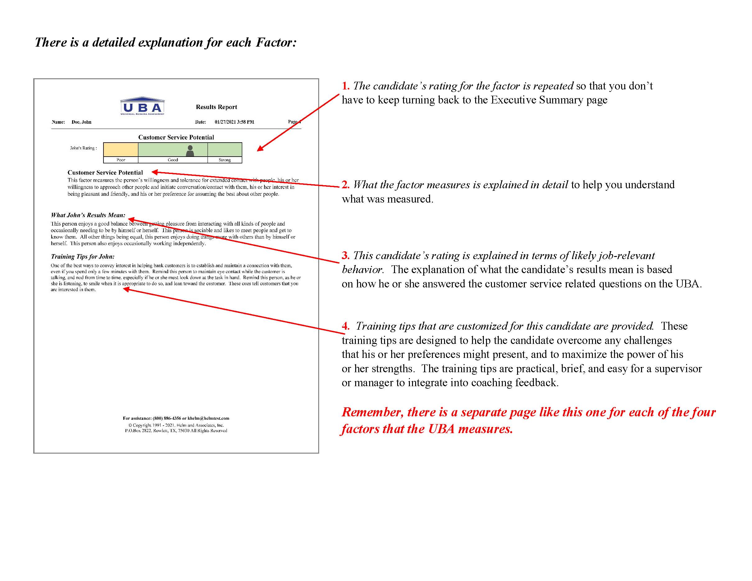 Universal Banking Assessment Sample Report Explained - Helm and ...